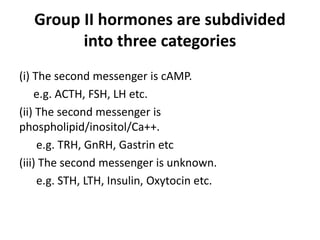 ENDOCRINE SYSTEM (Classification of hormones -4 Types) | PPTX