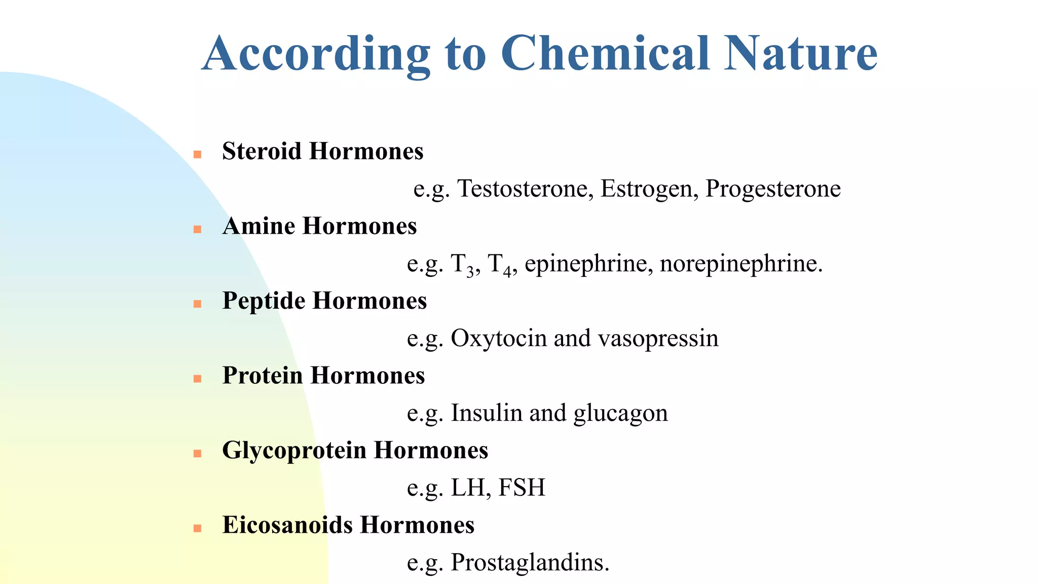 Classification of hormones and their mechanism of action | PPTX