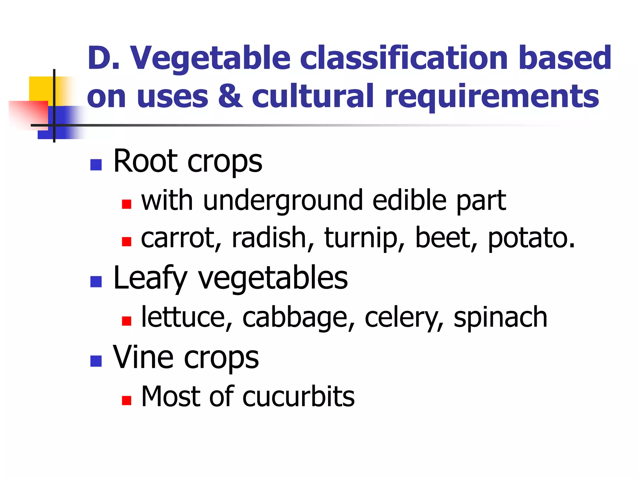 Classification of Horticultural Crops | PPT