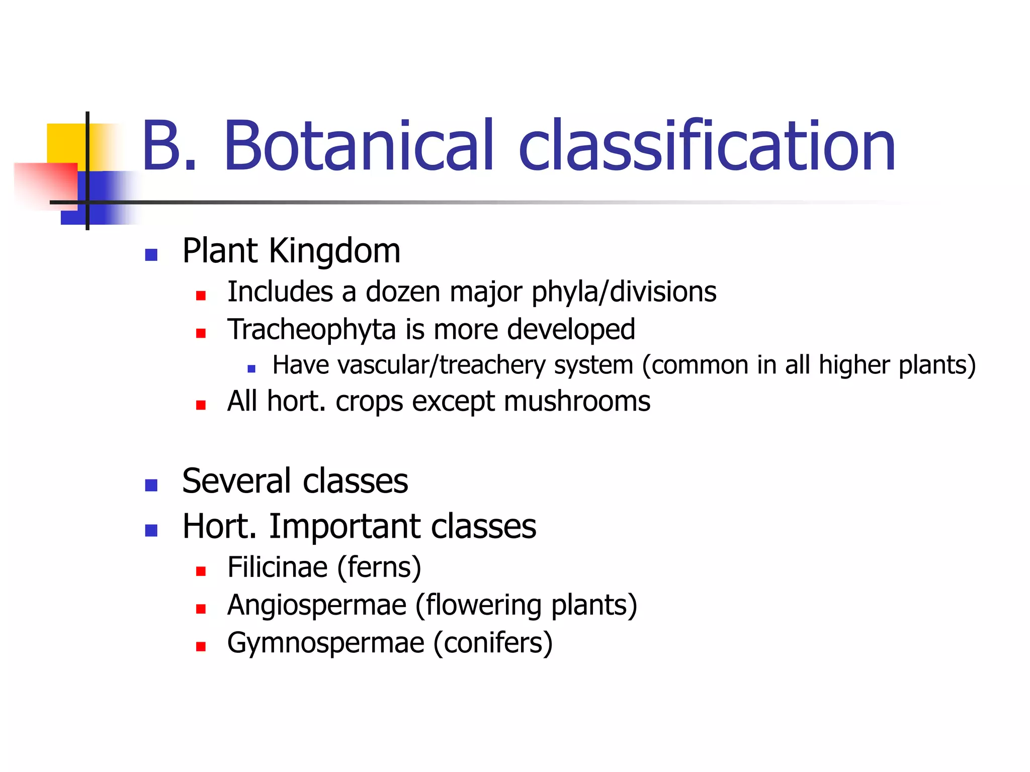 Classification of Horticultural Crops | PPT