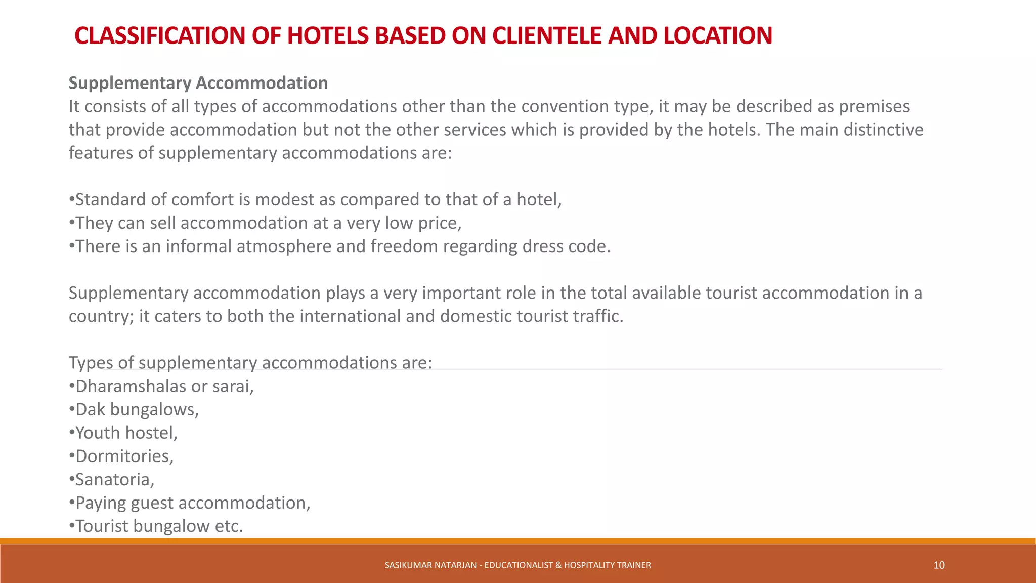 Classification of Hotel | PDF