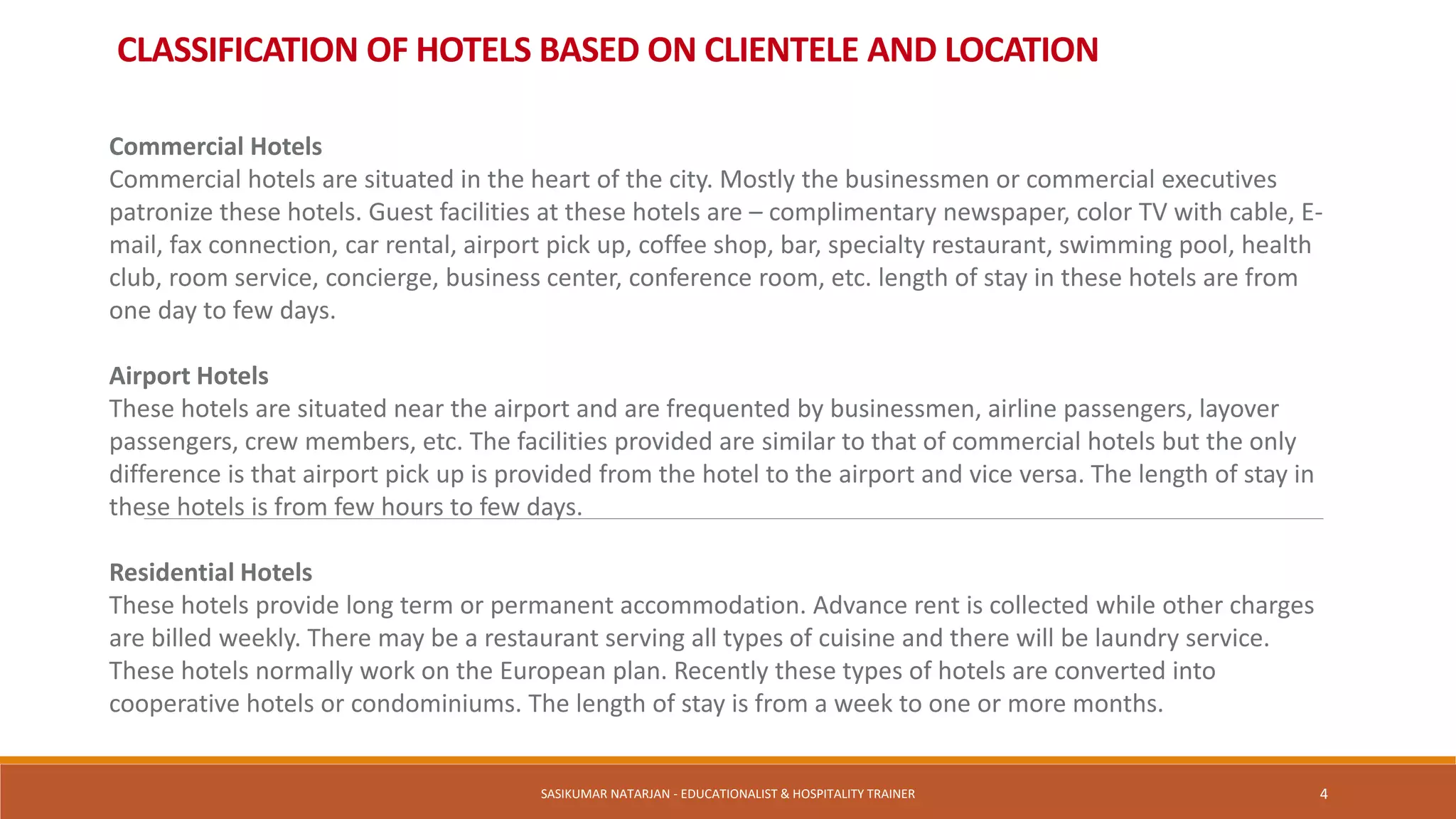 Classification of Hotel | PDF