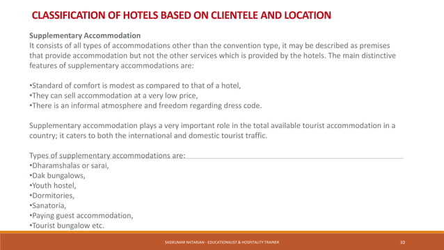 Classification of Hotel | PDF