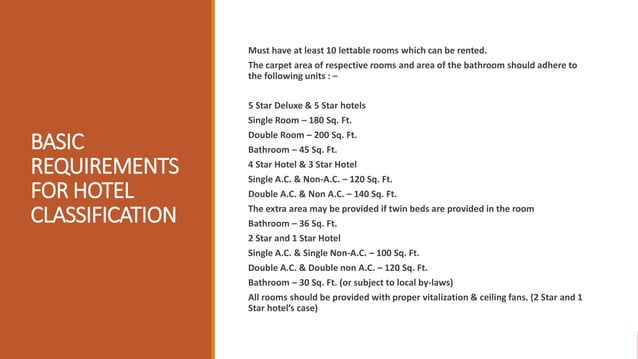 Classification of Hotel | PDF