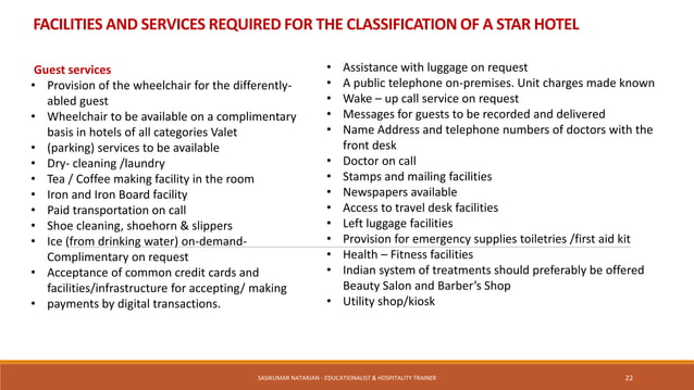 Classification of Hotel | PDF