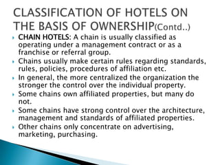 Classification of hotels | PPTX