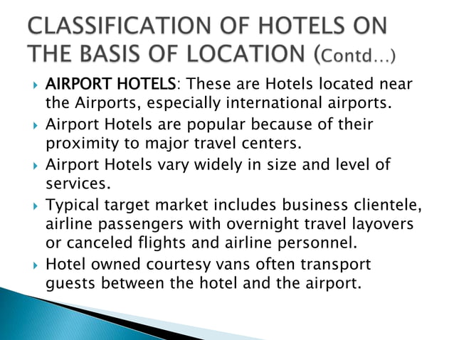 Classification of hotels | PPTX