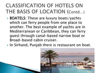 Classification of hotels | PPTX