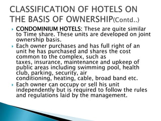 Classification of hotels | PPTX