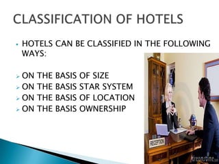 Classification of hotels | PPTX