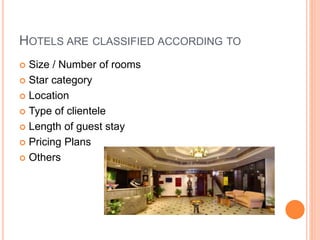 Classification of hotels | PPTX