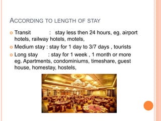 Classification of hotels | PPTX
