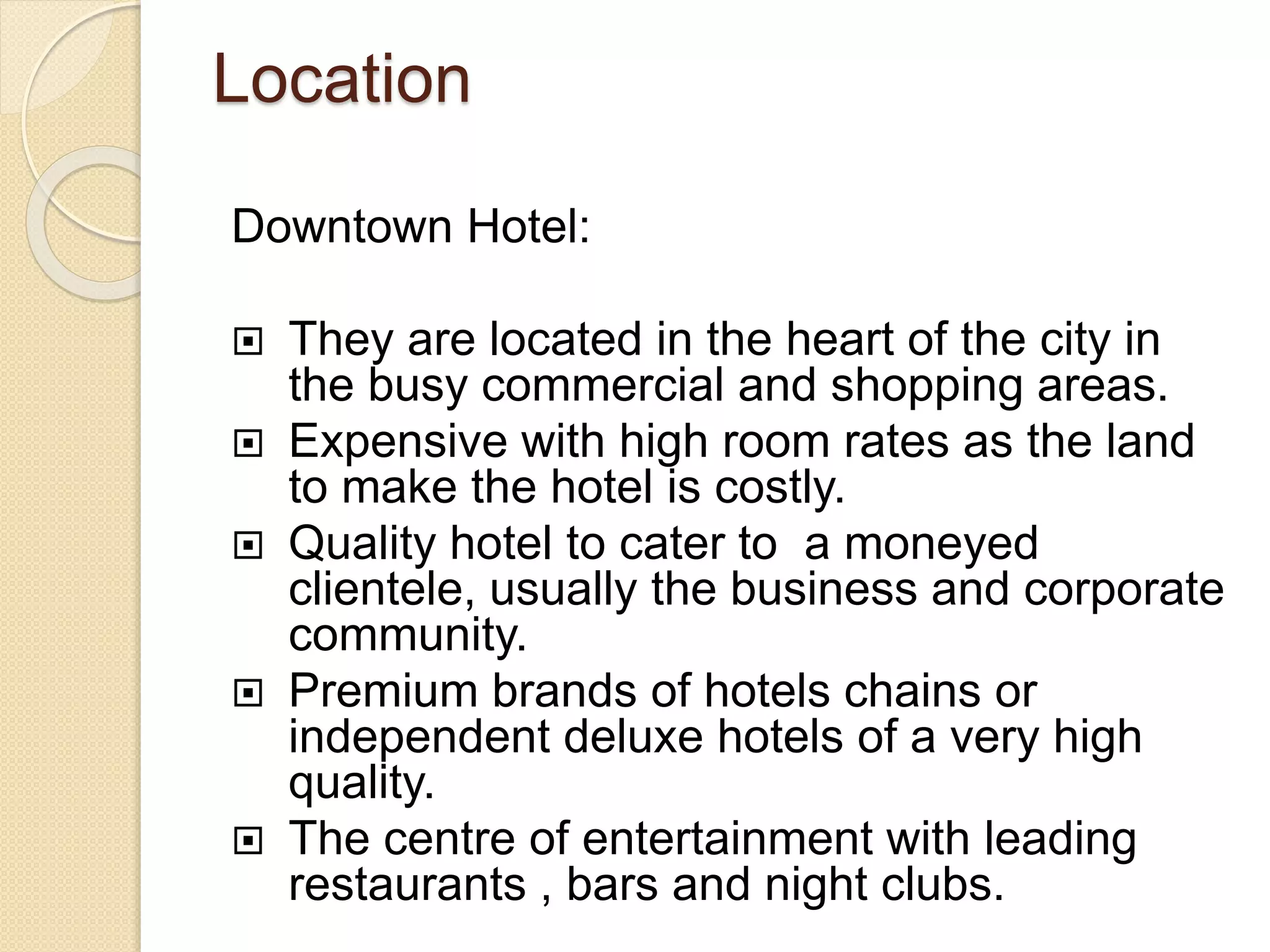 Classification of hotels | PPTX