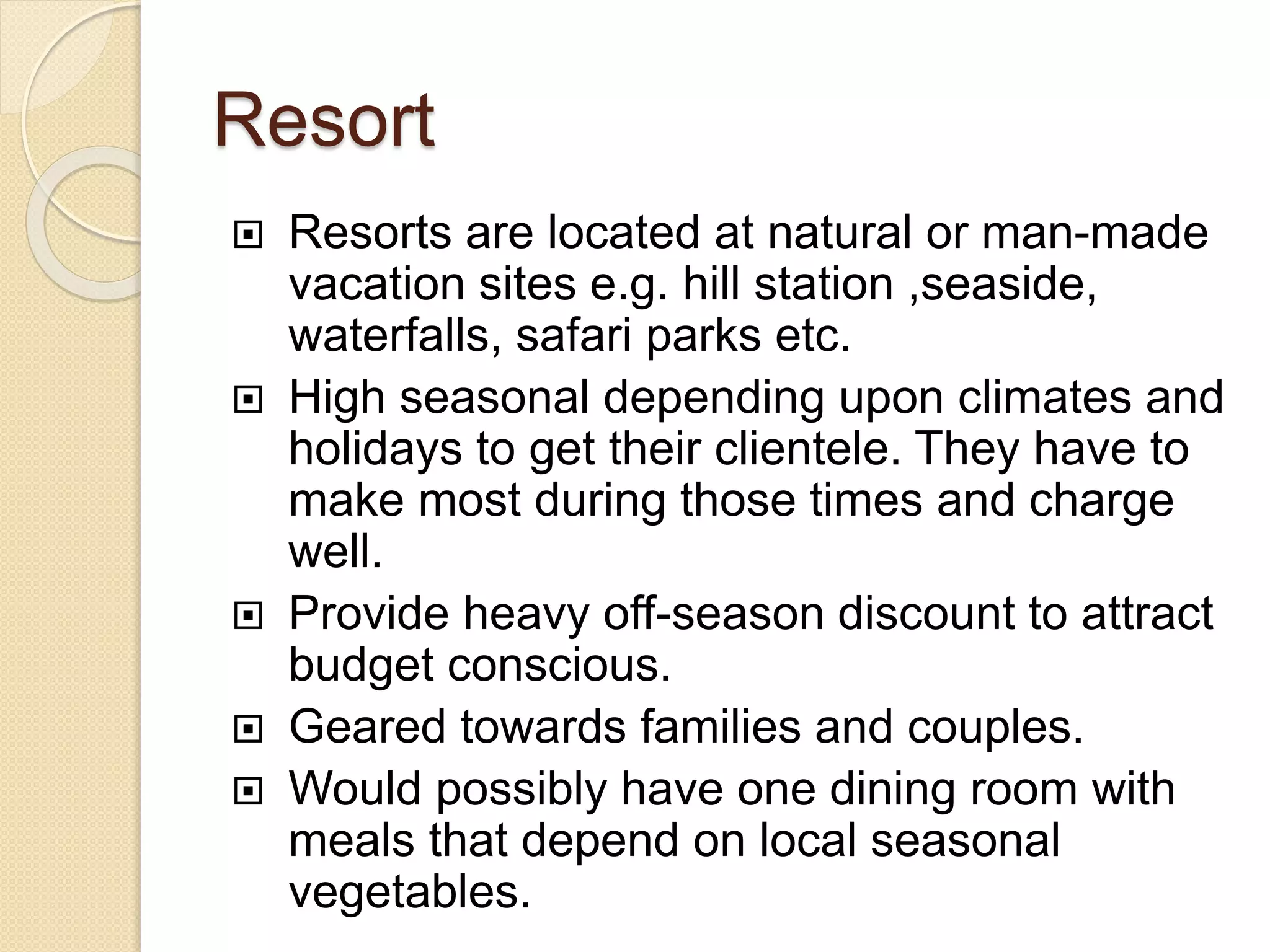 Classification of hotels | PPTX