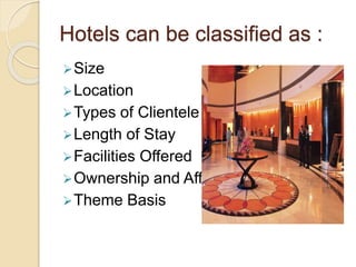 Classification of hotels | PPTX