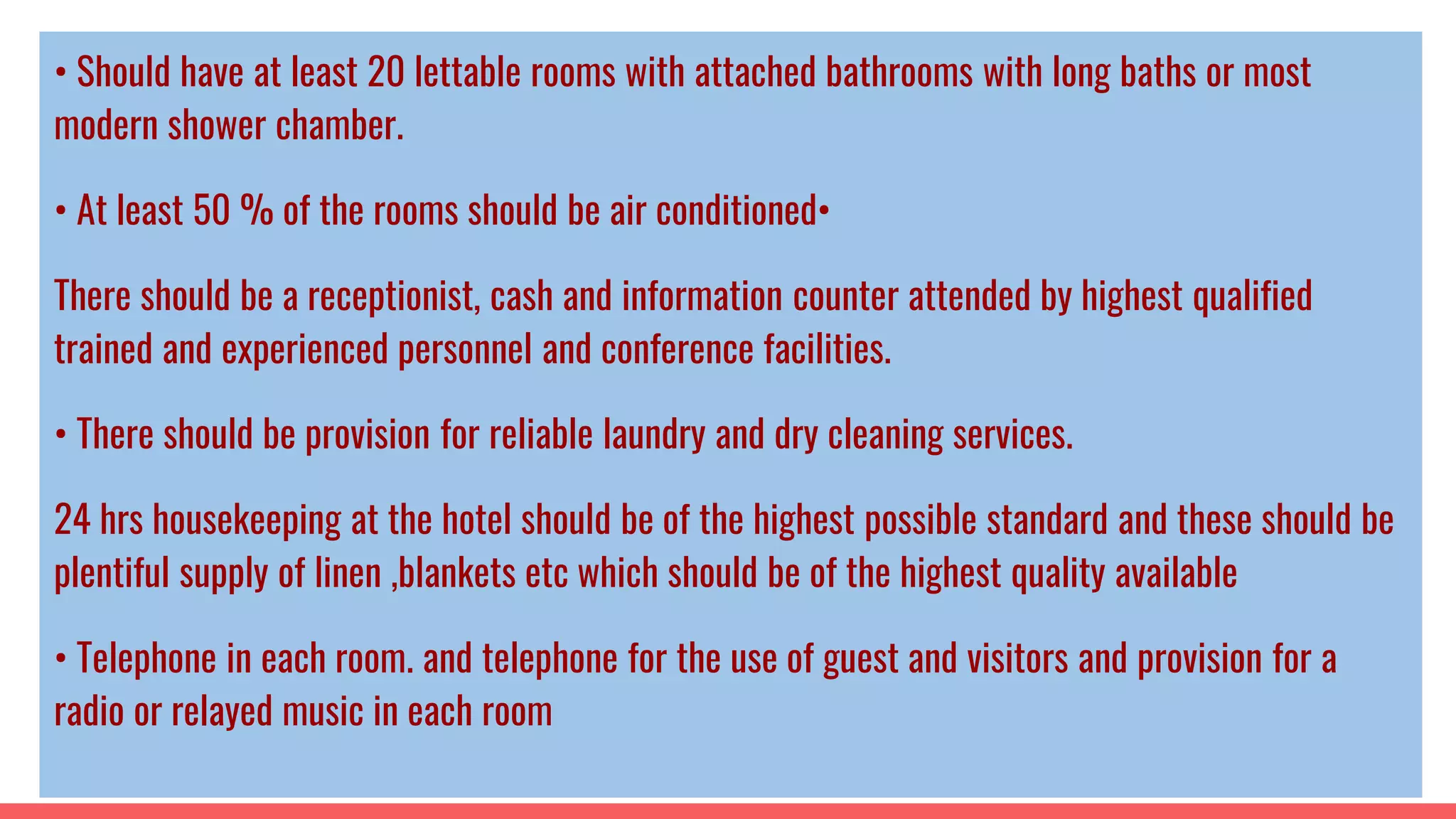Classification of hotels | PPTX