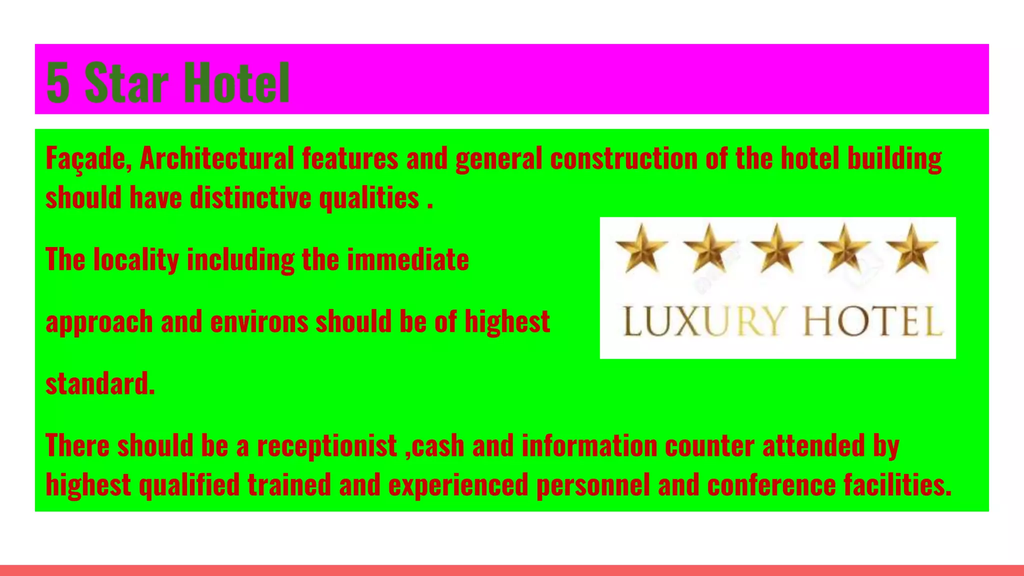 Classification of hotels | PPTX