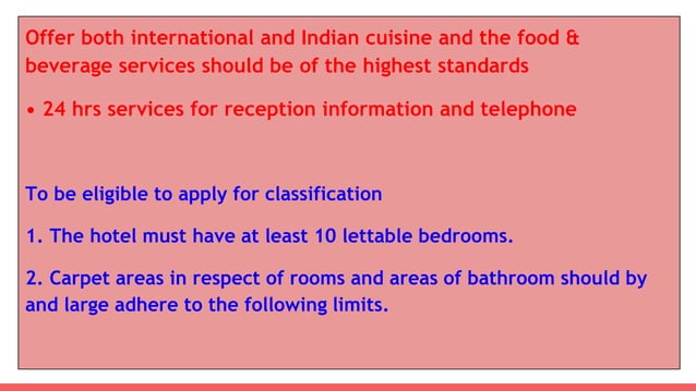 Classification of hotels | PPTX