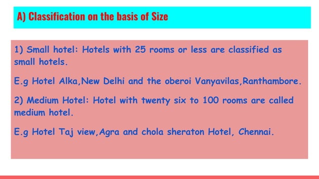Classification of hotels | PPTX