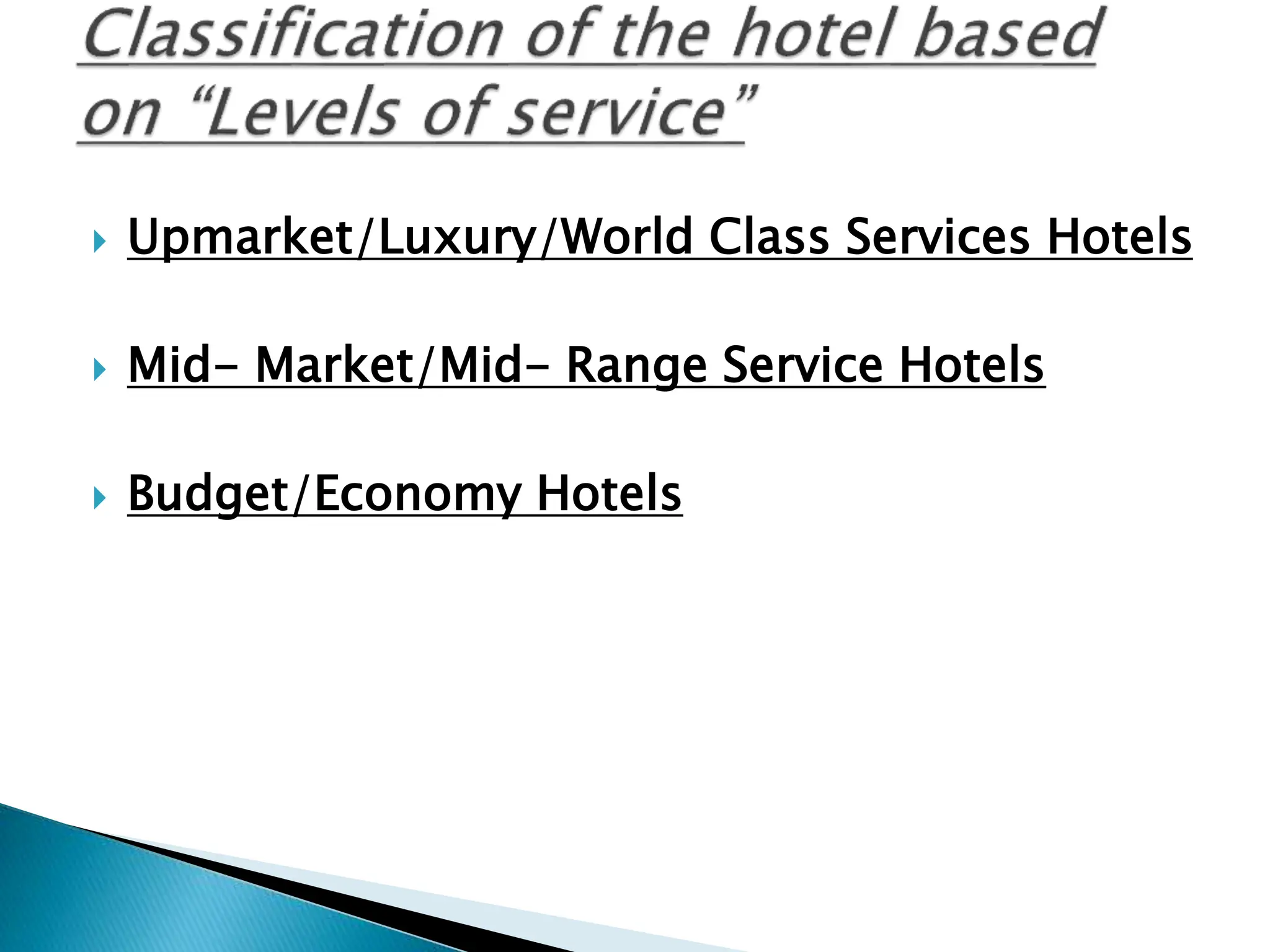 CLASSIFICATION OF HOTELS in the world.pptx