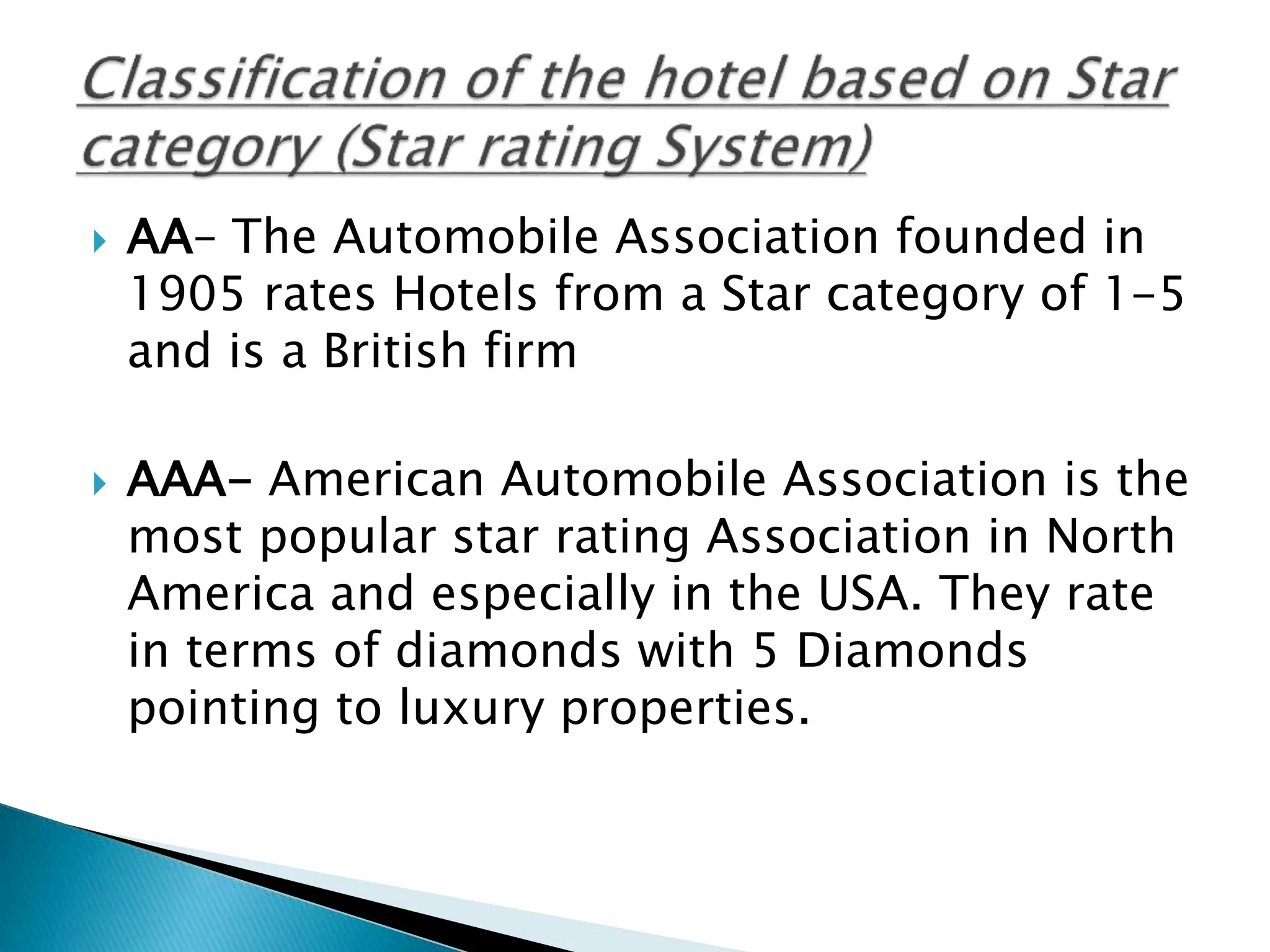 CLASSIFICATION OF HOTELS in the world.pptx
