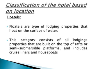 CLASSIFICATION OF HOTELS in the world.pptx