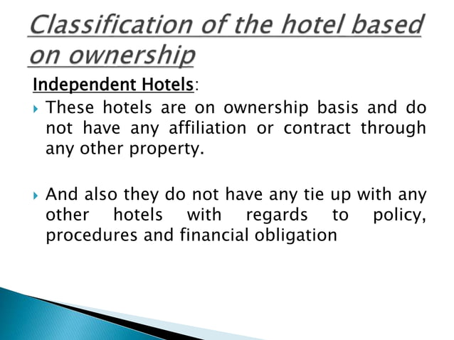 CLASSIFICATION OF HOTELS in the world.pptx