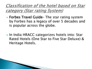CLASSIFICATION OF HOTELS in the world.pptx