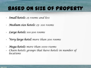 Classification of hotels | PPSX