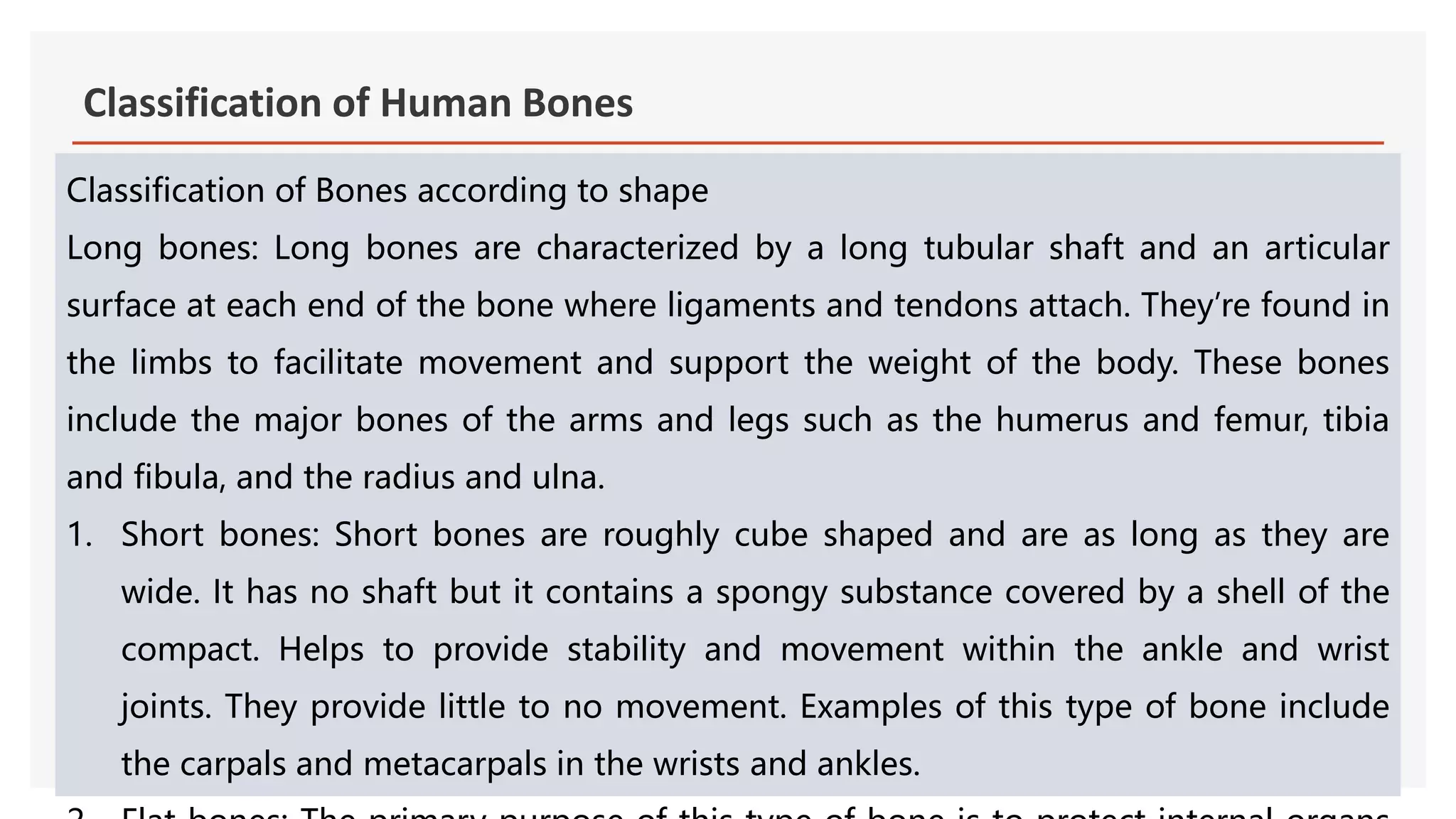 Classification of Human Bones. | PPTX