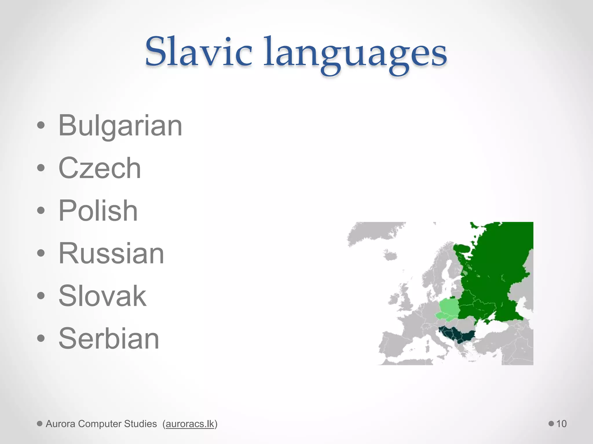 Classification of human languages | PPT