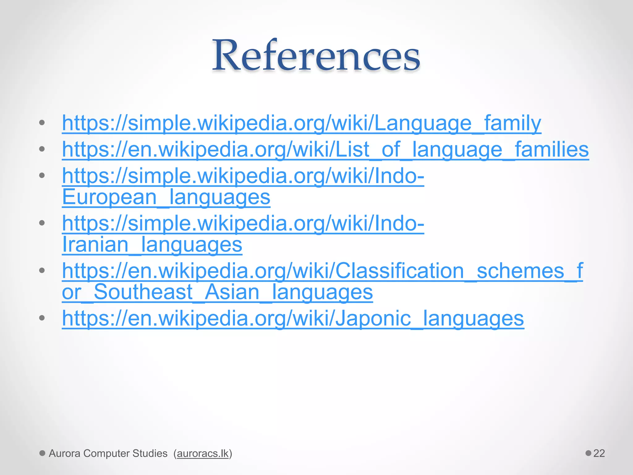 Classification of human languages | PPT