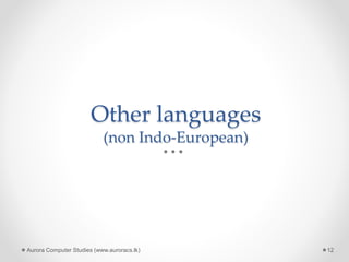 Classification of human languages | PPT