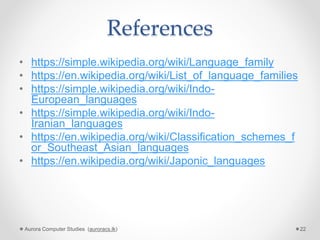 Classification of human languages | PPT