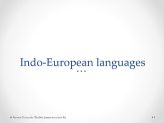 Classification of human languages | PPT