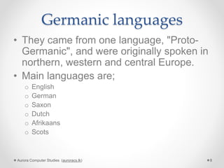 Classification of human languages | PPT