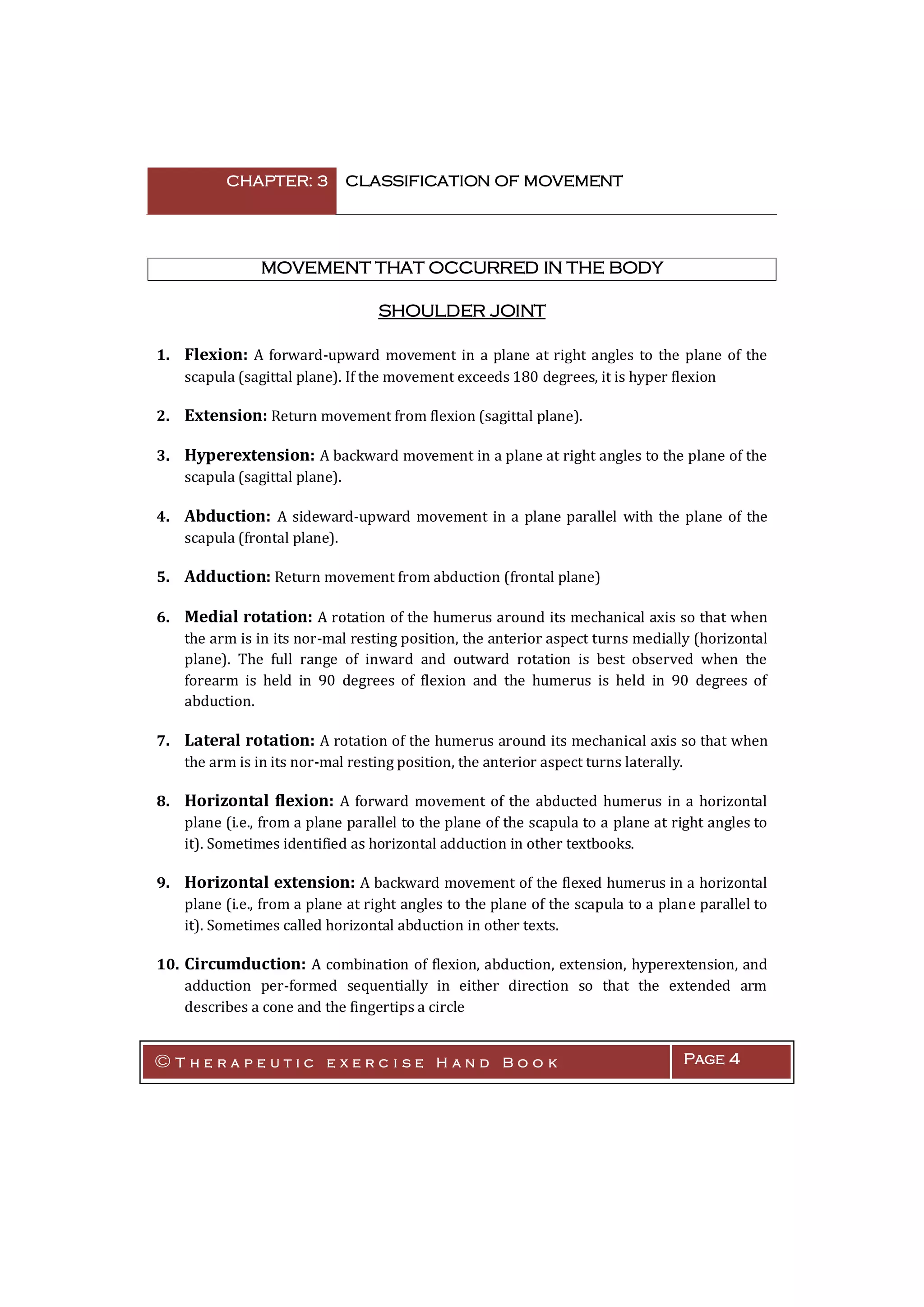 Classification of human movement | PDF