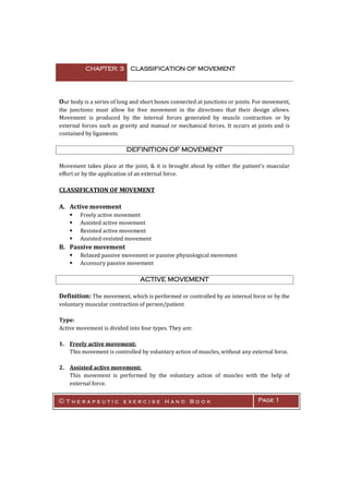 Classification of human movement | PDF