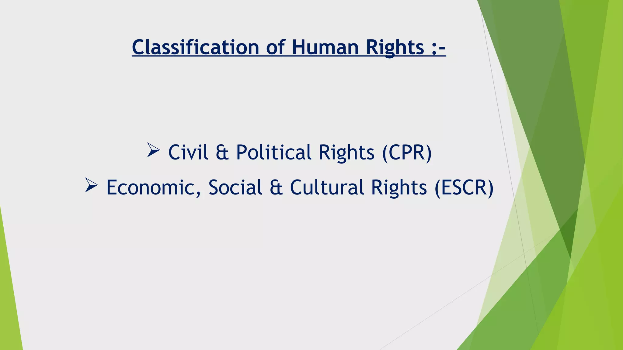 Classification of human rights (md. rezaul hoque razu | PPT