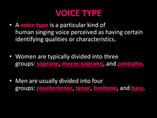 Classification of human voice | PDF