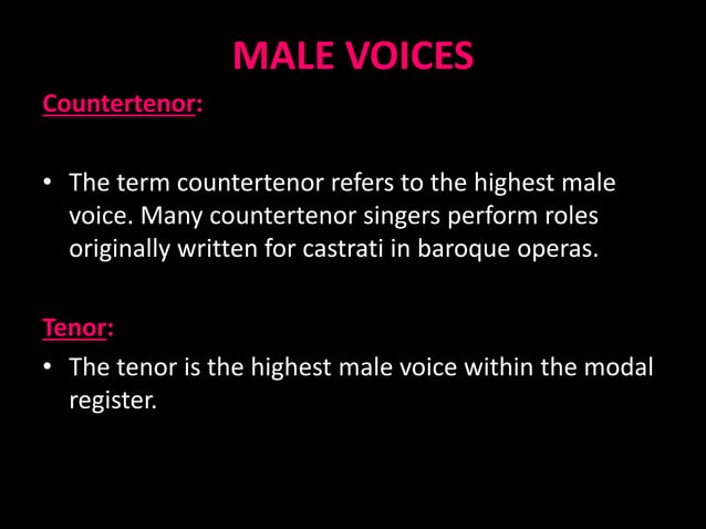 Classification of human voice | PDF