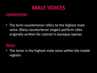 Classification of human voice | PPTX