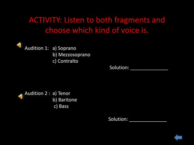 Classification of human voice | PPT