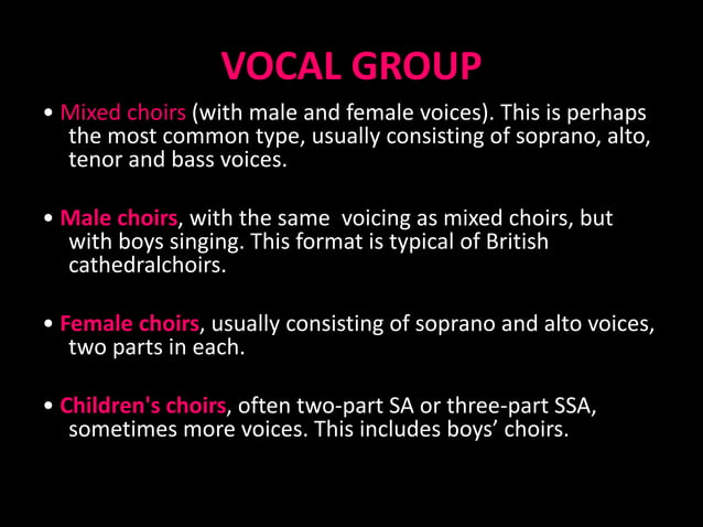 Classification of human voice | PPT