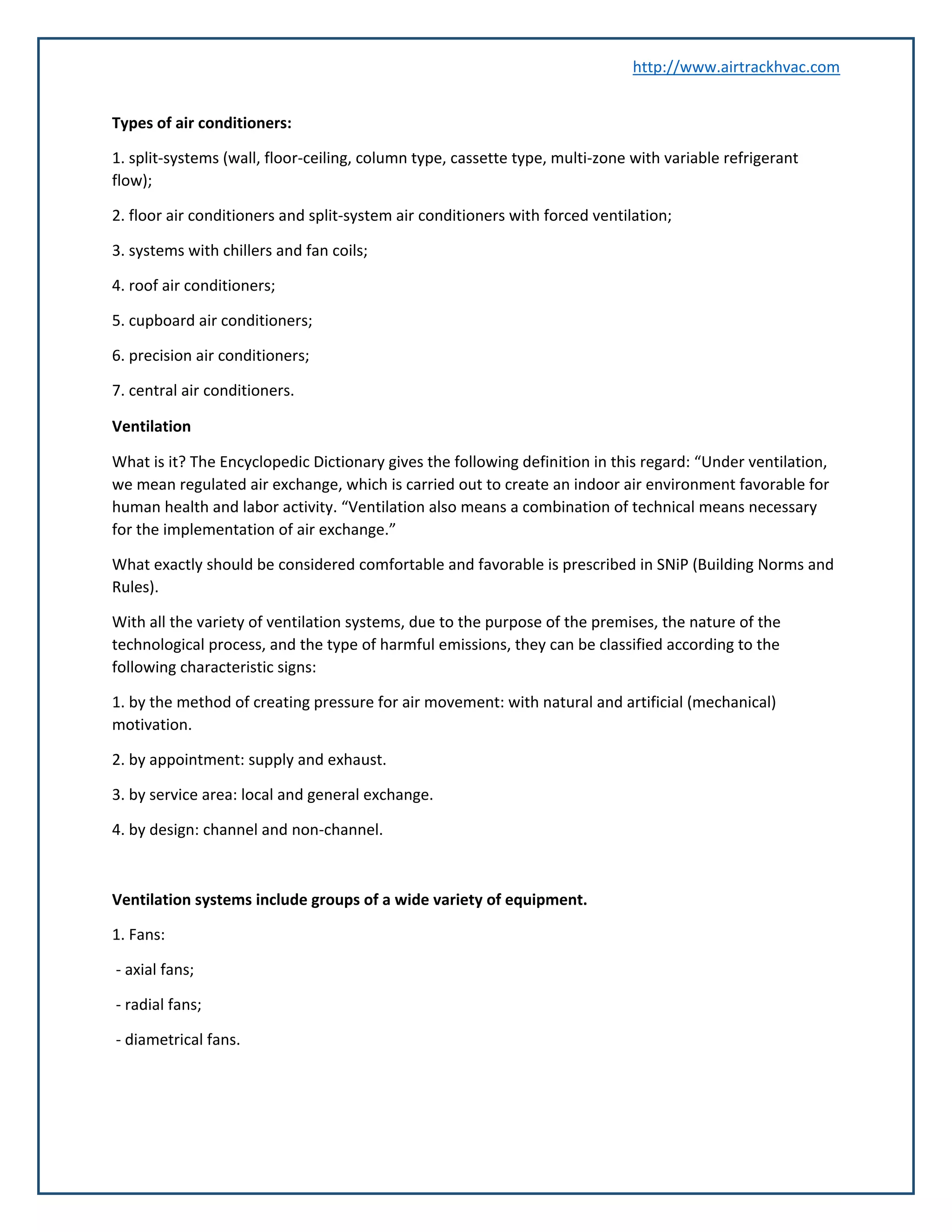Classification of hvac systems | PDF