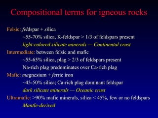 Classification of igneous rocks | PPT