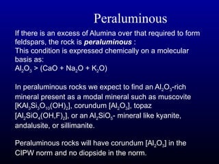 Igneous Petrology-Classification of igneous rocks | PPTX