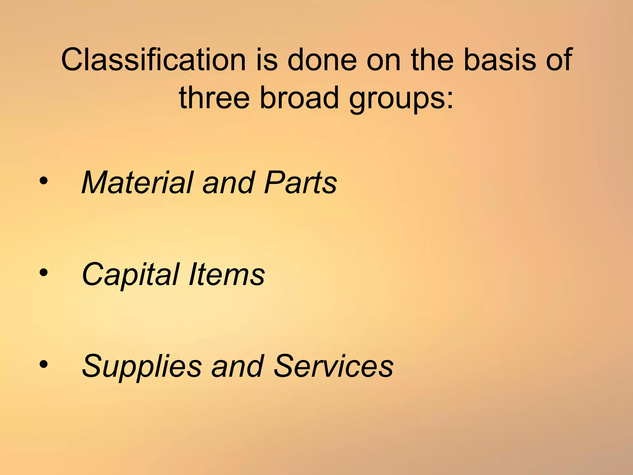 Classification of industrial products | PPT