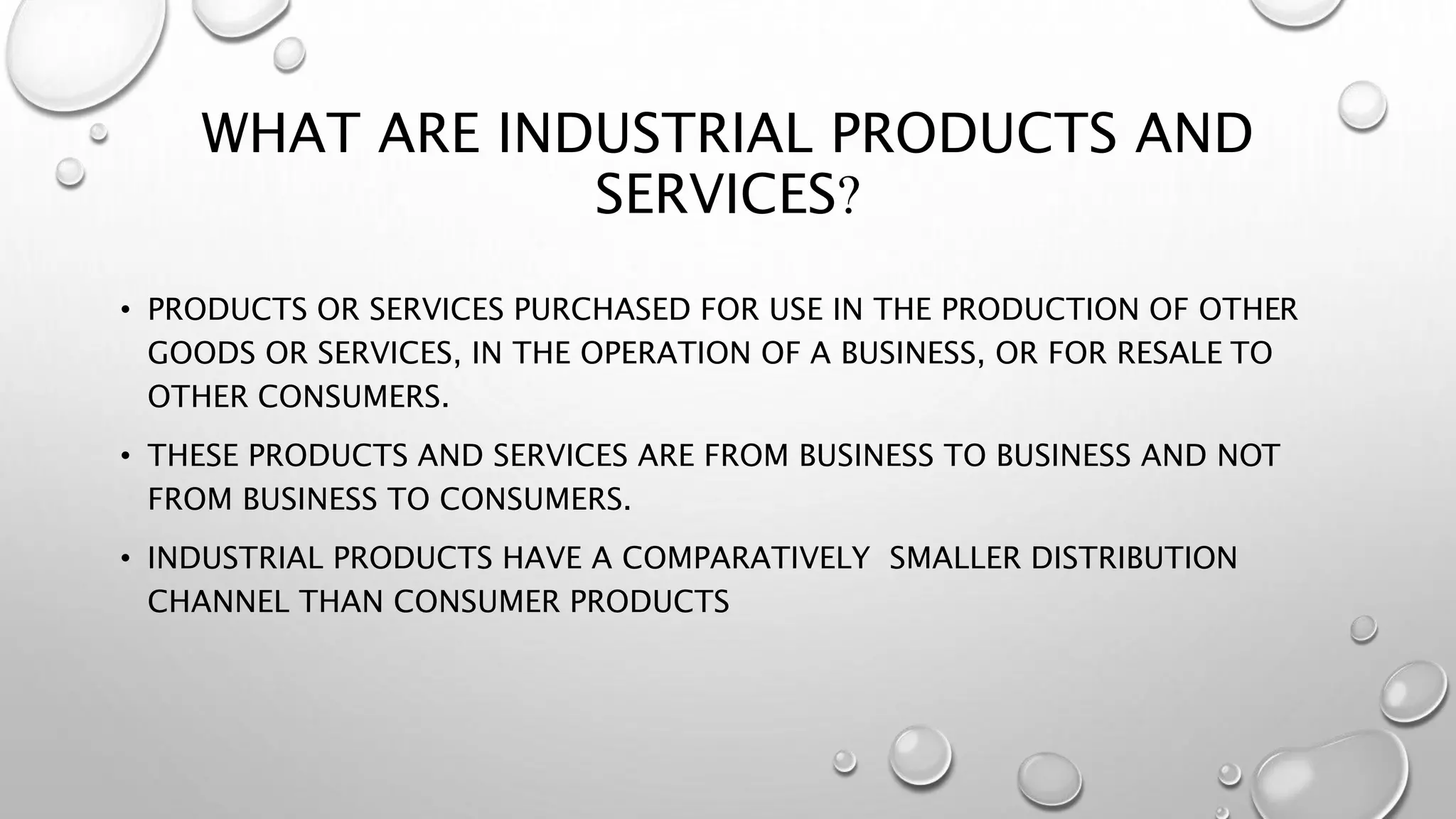 Classification of industrial products and services | PPTX