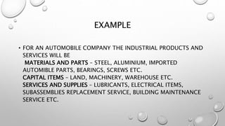 Classification of industrial products and services | PPTX